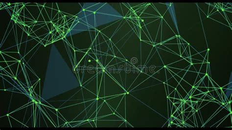 Green Plexus Abstract Technology Science Background Stock Video