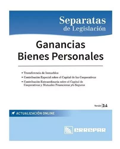 Libro Separatas Ganancias Y Bienes Personales 34 Errepar Mercadolibre