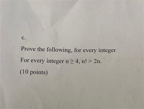 solved c prove the following for every integer for every