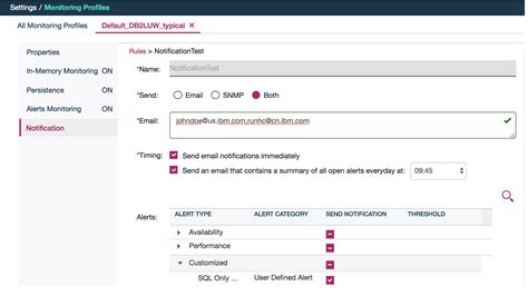 How To Create A User Defined Alert In Data Server Manager