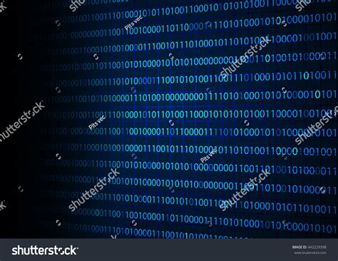 Abstract Binary Code On Perspective Grid Stock Vector Royalty Free