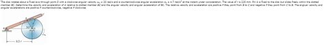 Solved The Disk Rotates About A Fixed Axis Through Point O