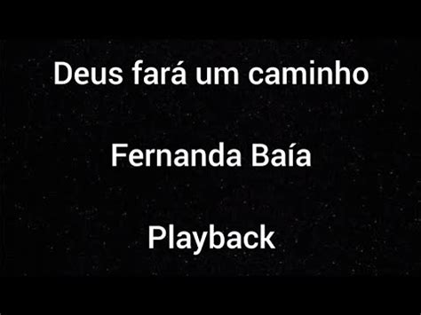 Sem bateria e sem guitarra - Playback - Deus fará um caminho - Fernanda Baía - Com letra - YouTube