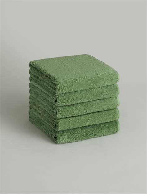 페이스 타월 5p 세이지 하고