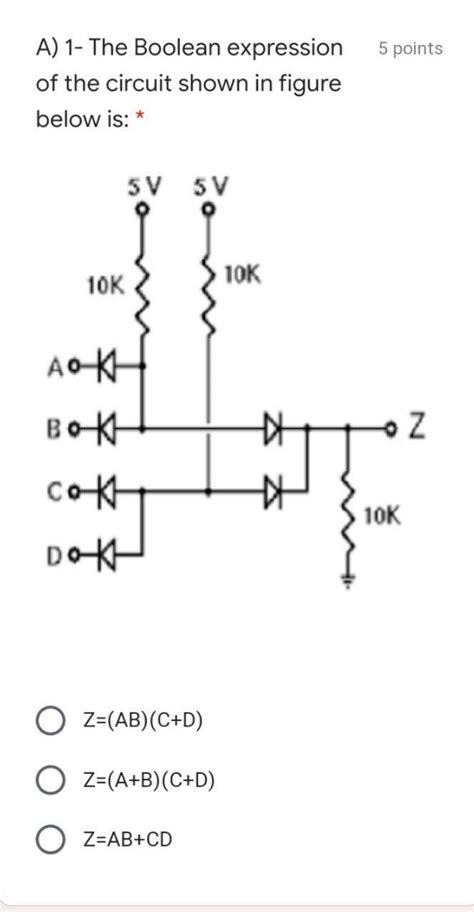 Solved 5 Points A 1 The Boolean Expression Of The Circuit