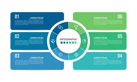 6 Process Infographic Design Template Diagram Annual Report Business Presentation And