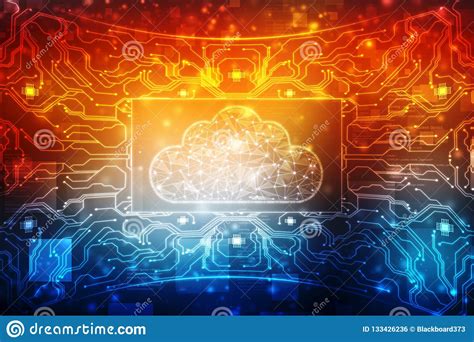 Cloud Computing Concept Background Digital Abstract Background Stock