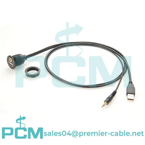 China Oem Panel Mount Usb 3 5mm Stereo Aux Adapter Cable Manufacturers Suppliers Factory