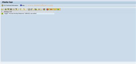 ICL INVSTG PROC RES SAP Tcode Process Response Messages
