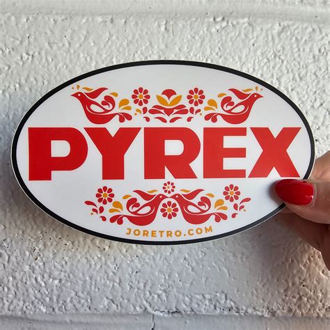 Pyrex Oval Decal Sticker Pyrex Logo Friendship Joretro Vintage Market