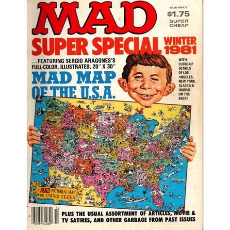 Mad Magazine Super Special Winter Mad Map Of The USA On EBid United States
