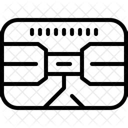 Chip Card Icon Download In Line Style