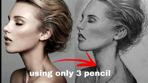 How To Draw Side View Face Using Only Pencil Art Drawing Sketch YouTube