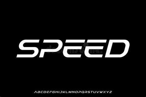 Contemporary Futuristic Slant Display Font Vector Stock Vector Illustration Of Speed