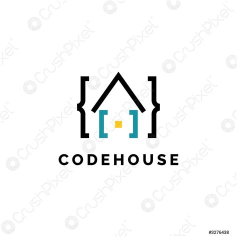 Code House Logo Design Stock Vector 3276438 Crushpixel