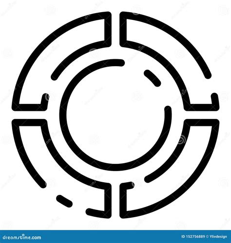 Pie Chart Icon Outline Style Stock Vector Illustration Of Analytics Drawing 152756889