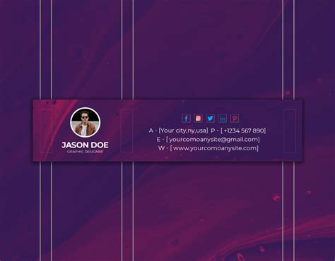 Clickable HTML Email Signature Behance