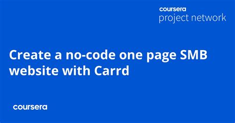 create a no code one page smb website with carrd