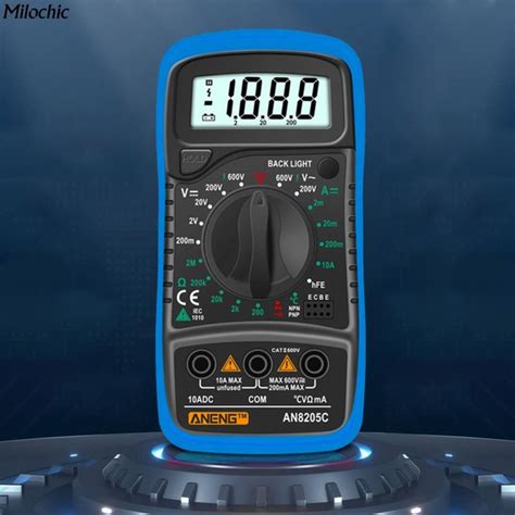 Цифровой мультиметр ANENG AN8205C, ЖК-подсветка, сохранение данных ...