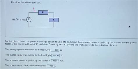 Solved Consider The Following Circuit For The Given Circuit Chegg Com