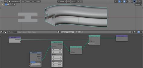 Extrude Along Curve Using Blender Geometry Nodes