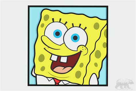Spongebob Portrait Layered Design For Cutting Lasercraftum