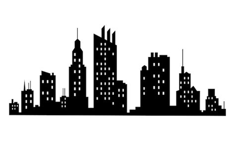 Premium Vector Vector City Silhouette Modern Urban Landscape High