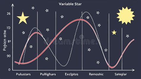 Variable Star Light Curve Astronomy Science Stellar Variations Vector