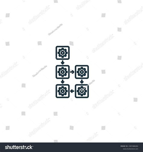 Workflow Icon Monochrome Simple Sign Collaboration Stock Vector Royalty Free 2307486261