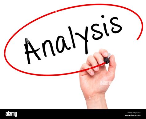 Man Hand Writing Analysis With Marker On Visual Screen Business