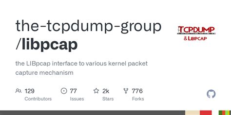 GitHub The Tcpdump Group Libpcap The LIBpcap Interface To Various Kernel Packet Capture Mechanism