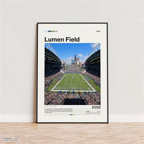 Lumen Field Poster Seattle Seahawk Poster Print Nfl Stadium Poster