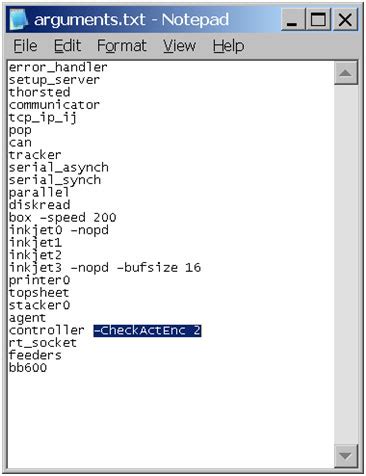 Avoid Unprinted Products Activate Check Active Shaft Encoder