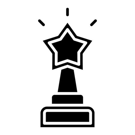 Premium Photo Contestants Glyph Solid Black Illustration