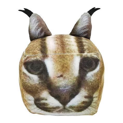 Floppa Plush Toy Cute Cartoon Cat Plushie Cube Square Stuffed Dolls For