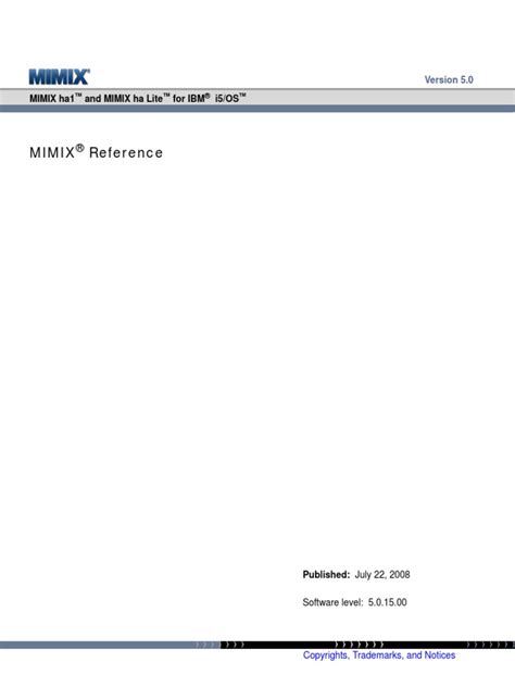 Mimix Reference Pdf Replication Computing Library Computing