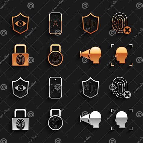 Set Fingerprint With Lock Rejection Fingerprint Face Recognition Shield Voice Eye Scan And