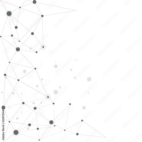 Abstract Connecting Dots And Lines Technology Background Connect White Digital Network On