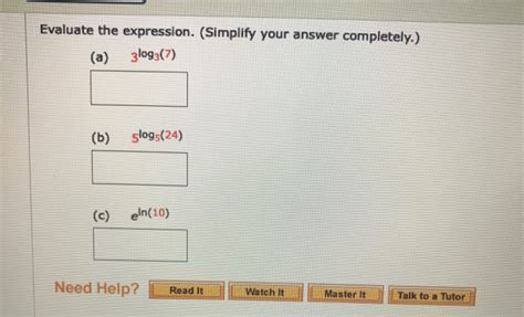 Solved Evaluate The Expression Simplify Your Answer Chegg