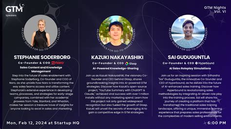 Unveiling The Visionaries Behind Gtm Nights Vi A Confluence Of Ai And