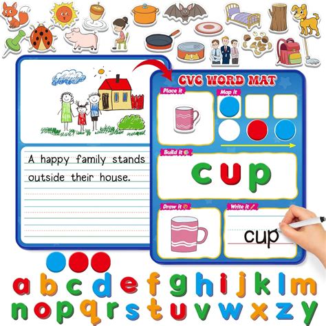 Skillify Cvc Word Games Phonics Games Magnetic Dry Erase