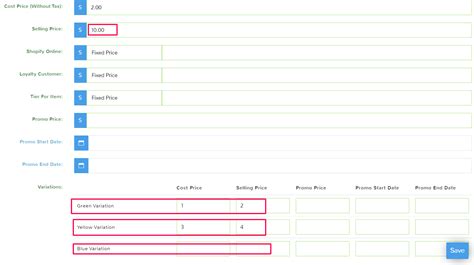 item attributes and variations support php point of sale