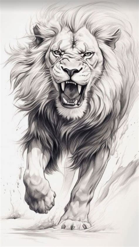 Pin By Berg Tatuagem On Leão Lion Sketch Big Cats Art Lion Drawing