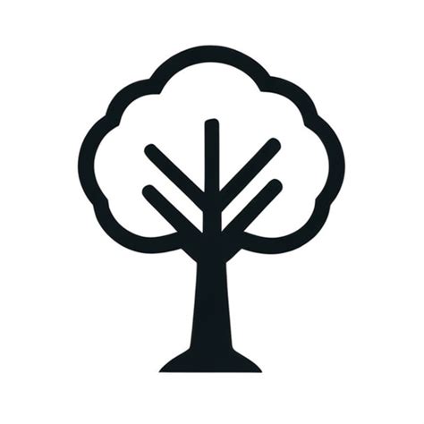 Minimalist Tree Icon SVG Svgcollections Com