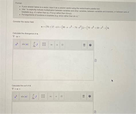 Solved Format If Your Answer Below Is A Vector Input It