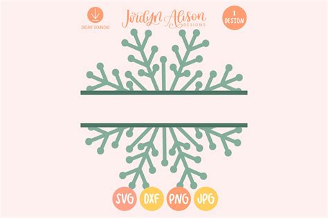 Snowflake Split Svg Christmas Svg For Cricut Jordynalisondesigns Snowflake Split Svg Christmas Svg For Cricut Jordynalisondesigns