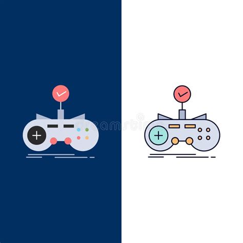 Check Controller Game Gamepad Gaming Flat Color Icon Vector Stock Vector Illustration Of