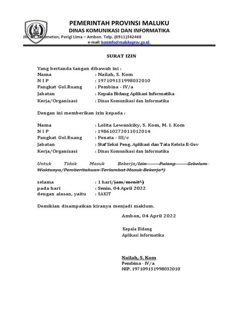 Surat Izin Simpeg Pdf