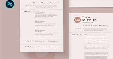 Резюме Cv Шаблоны для печати Включая продолжить и минимальный Envato Elements