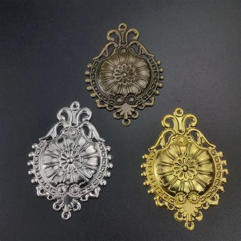 10pcslot 46x66mm Filigree Metal Decoration For Jewelry Making Diy
